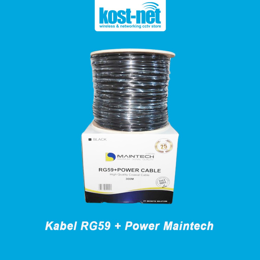 Jual Kabel CCTV RG59 + Power 300 Meter Kabel Coaxial | Shopee Indonesia