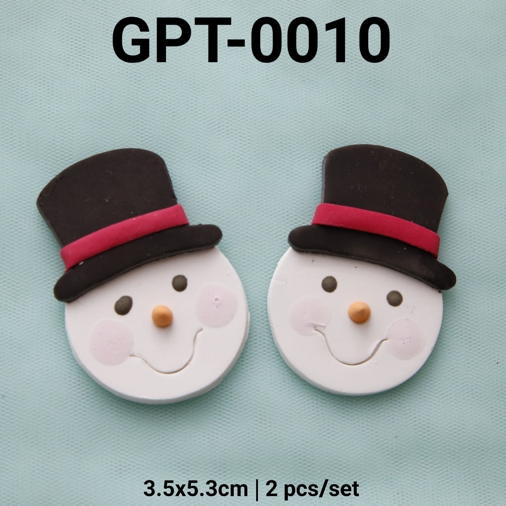 Jual GPT-0010 Hiasan kue natal christmas gumpaste snowman boneka salju ...