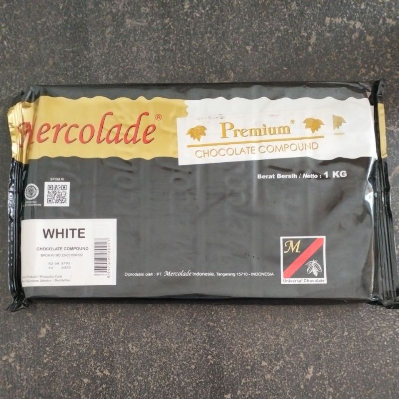 Jual Mercolade White Premium Chocolate Compound 1 kg, 160 gr | Shopee ...