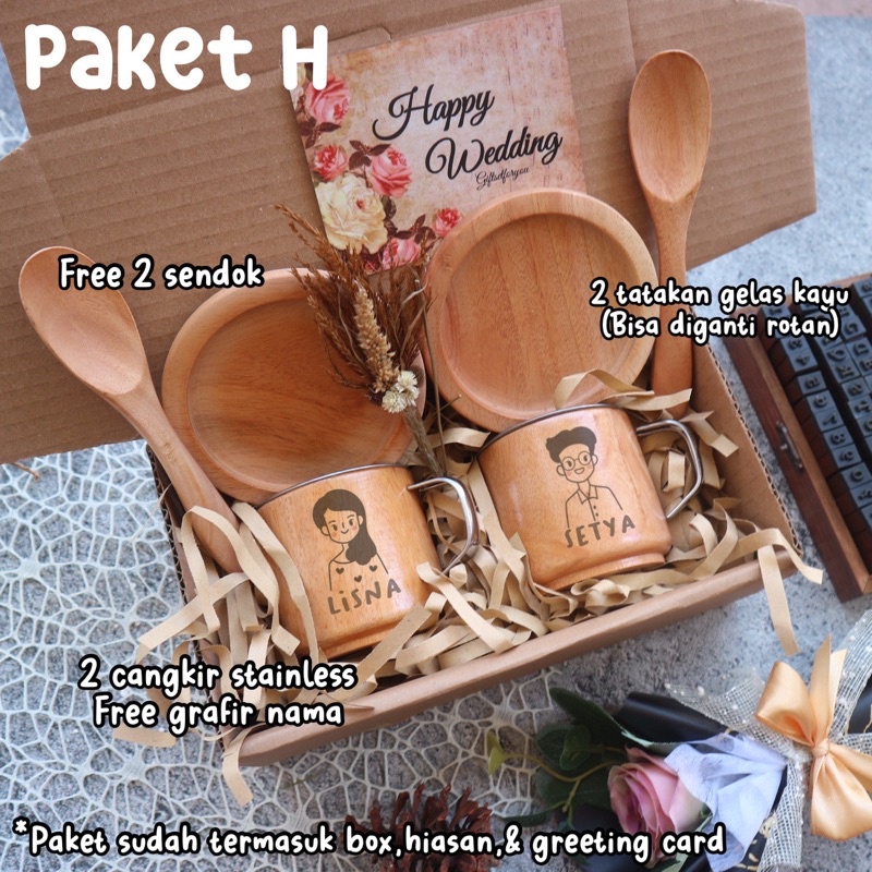 Jual READY HAMPERS SET / KADO ESTETIK / KADO GELAS KAYU/ KADO ULANG ...