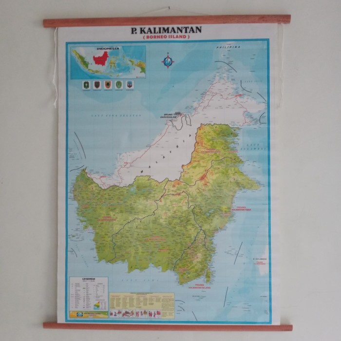 Jual Must Have!! Peta Pulau Kalimantan Bingkai Terbaru | Shopee Indonesia
