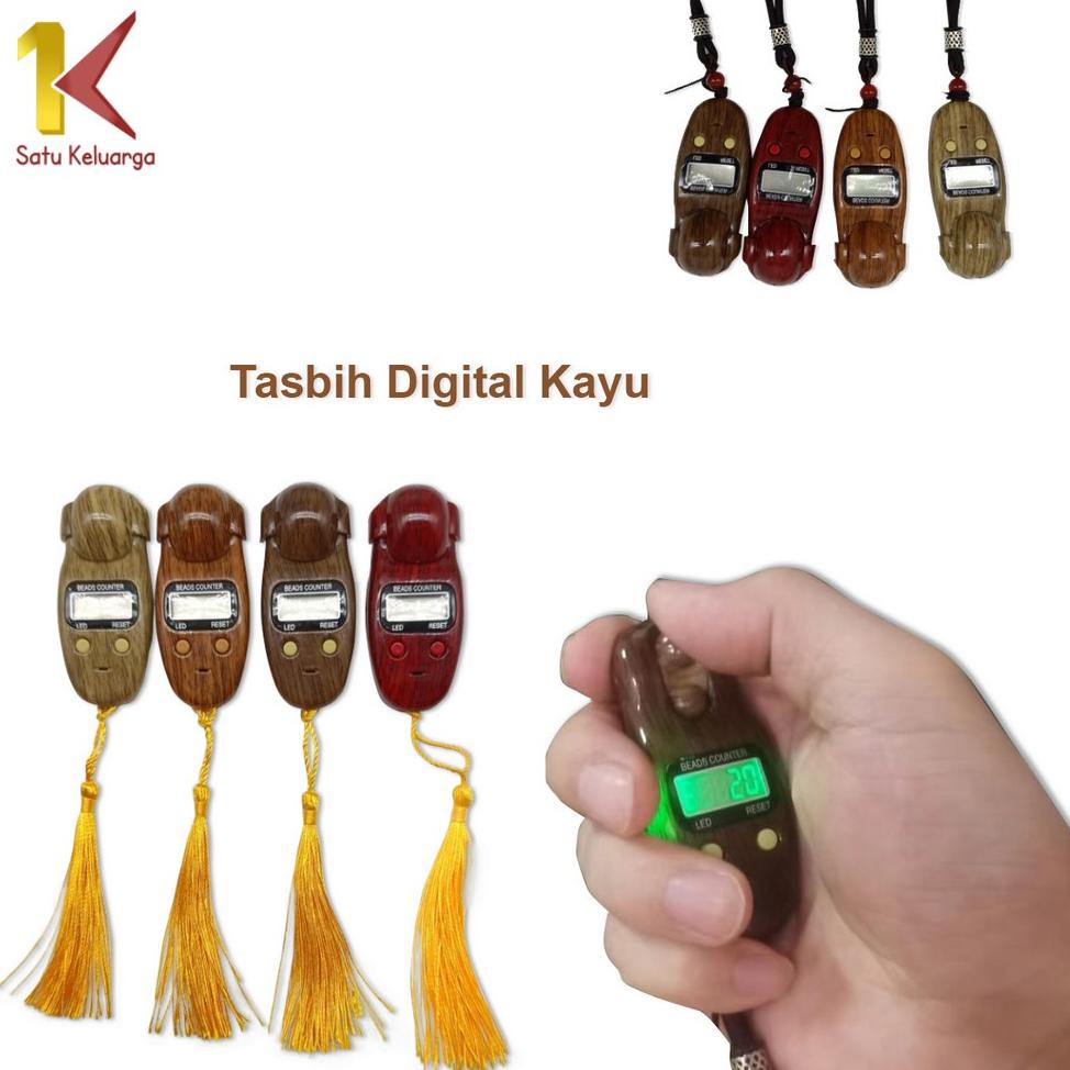 Jual Satu Keluarga Tasbih Digital Kayu C383 Tasbih Digital Premium Mini Tally Counter / Alat ...