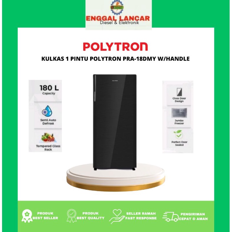 Jual KULKAS 1 PINTU POLYTRON PRA-18DMY W/HANDLE | Shopee Indonesia