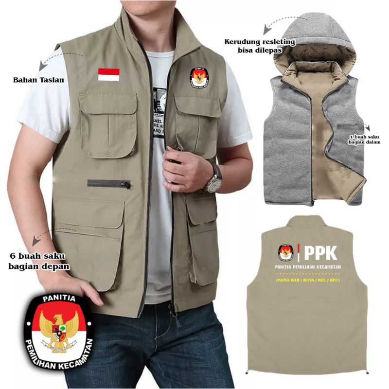 Jual JAKET ROMPI PPK (PANITIA PEMUNGUTAN KECAMATAN) MODEL KANTONG ...