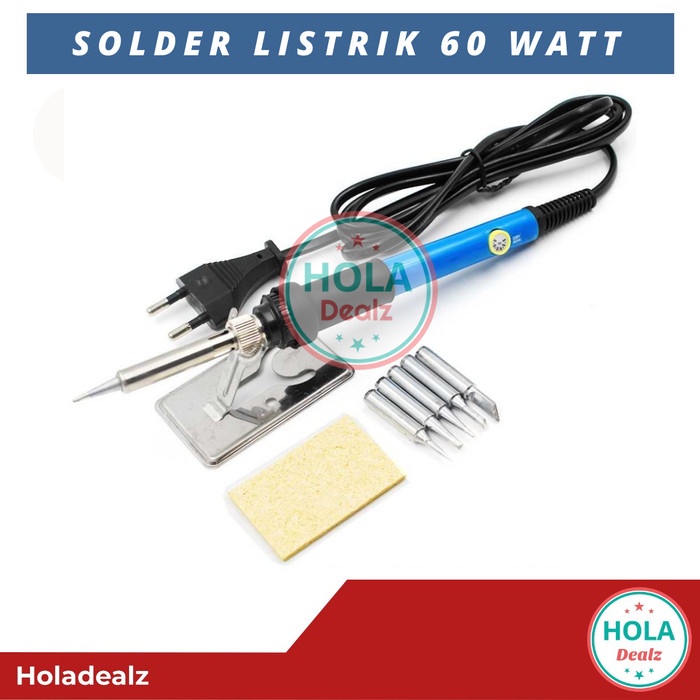 Jual Terlaris Solder Listrik 60 Watt Set Terbaik Non Tekiro Dekko 100 Watt Original | Shopee ...