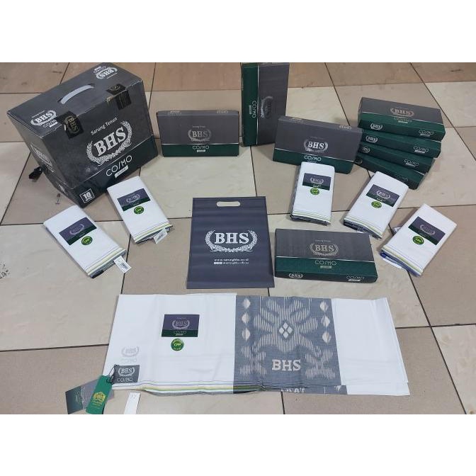 Jual Sarung BHS Cosmo Silver Putih Polos | Shopee Indonesia