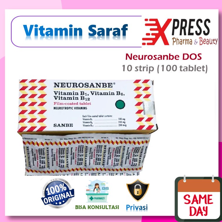 Jual ⚡XPRESS⚡ Neurosanbe DUS Obat Vitamin Komplek Komplex Complek ...