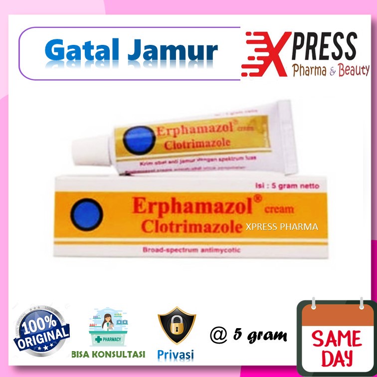 Jual ⚡XPRESS⚡ Erphamazole Cream 5 gram Salep Krim Gatal Jamur ...