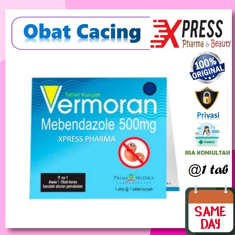 Jual ⚡XPRESS⚡ VERMORAN Obat Cacing Cacingan Fermoran Tablet Zr | Shopee ...