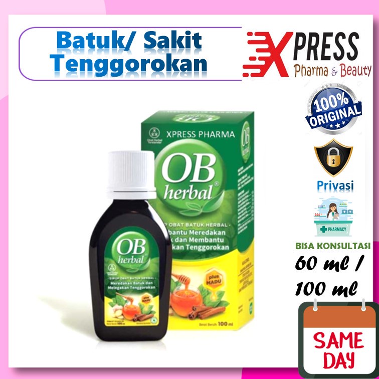 Jual XPRESS ! OB Herbal Sirup 60 ml Ob Obat Batuk OBH Syrup | Shopee ...