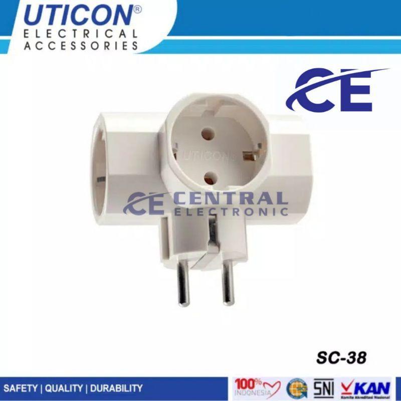 Jual Steker T Arde Uticon SC 38 / Steker T Cabang 3 / Steker Kuningan ...