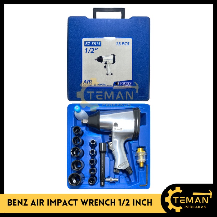 Jual BENZ BZ5815 Air Impact Wrench 1/2 Inch Set 13 Pcs / Bor Angin Buka ...