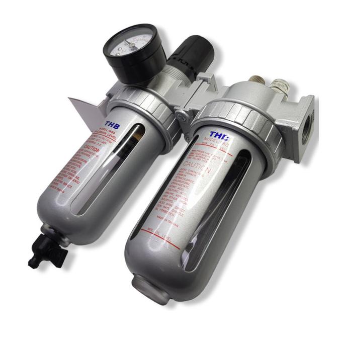 Jual AIR FILTER REGULATOR/AIR CONTROL UNIT THB FRL 804 - 1/2" NPT | Shopee Indonesia