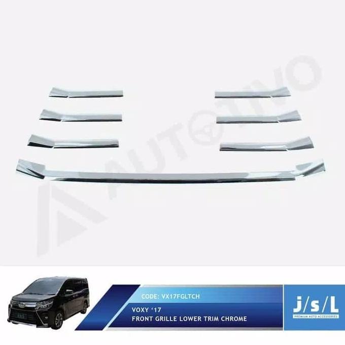 Jual Lis Grill Radiator Toyota Voxy Front Grille Lower Trim Chrome ...