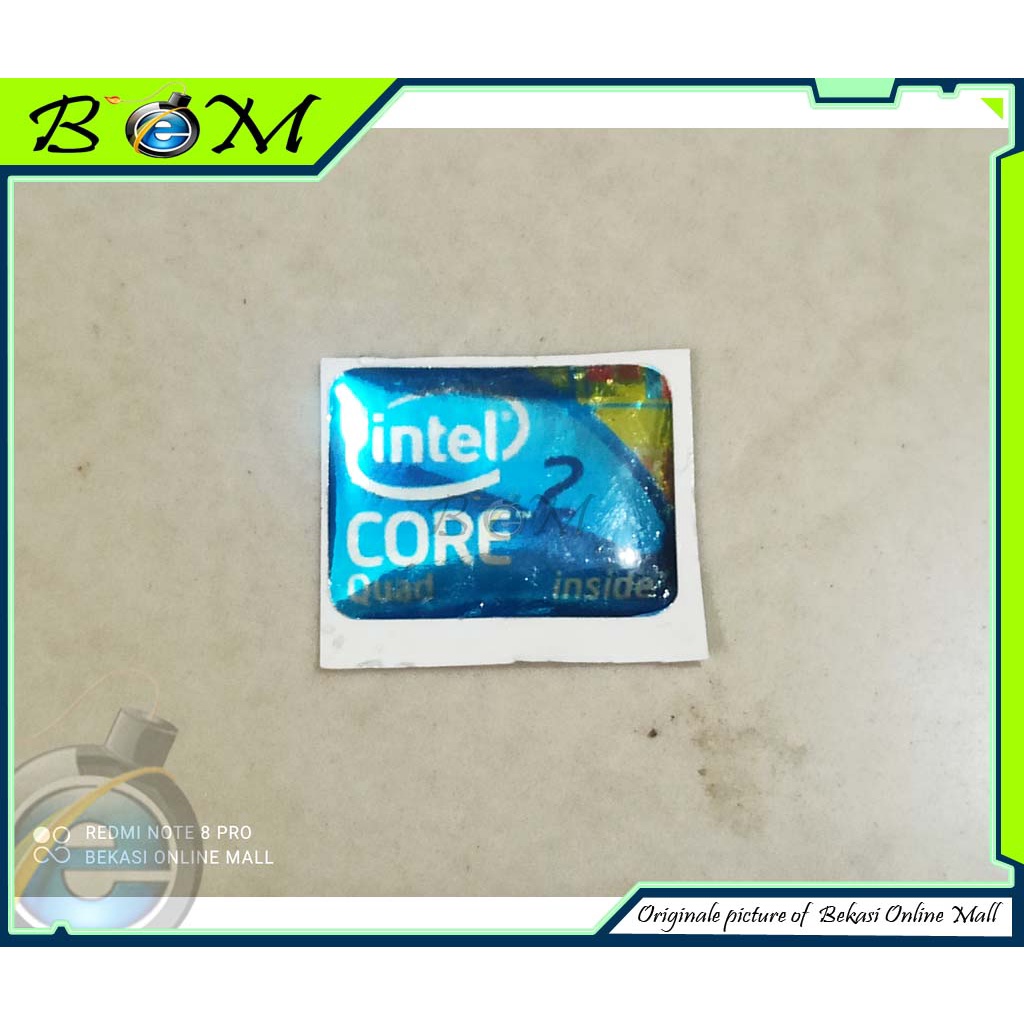 Jual Sticker stiker Logo timbul processor intel core 2 quad gen 1 ...