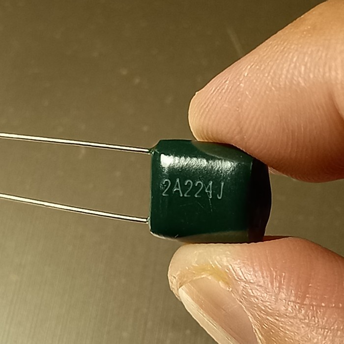 Jual KR04454 Polyester/ Mylar Capacitor 224 (220nF/ 0.22uF) (5pcs ...