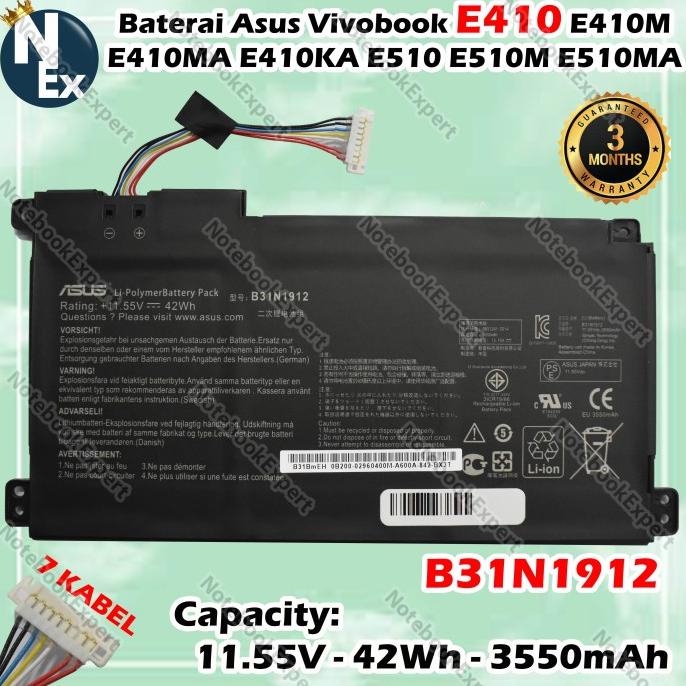 Jual Baterai Asus VivoBook 14 E410 E140M E410MA E410KA B31N1912 C31N1912 | Shopee Indonesia