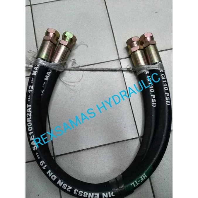 Jual SELANG HOSE HIDROLIK UK. 1 inch R2 X PJ. 100CM NJ-NJ | Shopee ...