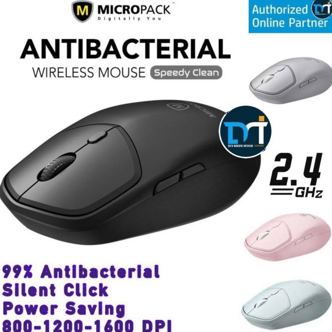 Jual Micropack MP-726W - 2.4Ghz Wireless AntiBacterial Silent Click ...