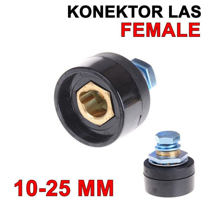 Jual Konektor Kabel Las Female 10-25 Connector Socket Welding | Shopee ...