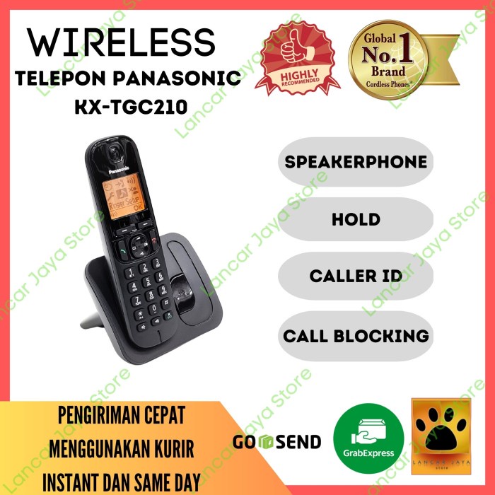 Jual TELEPON WIRELESS/TELPON/TELEPON RUMAH PANASONIC KX-TGC210 HITAM ORIGINAL TERBARU | Shopee ...