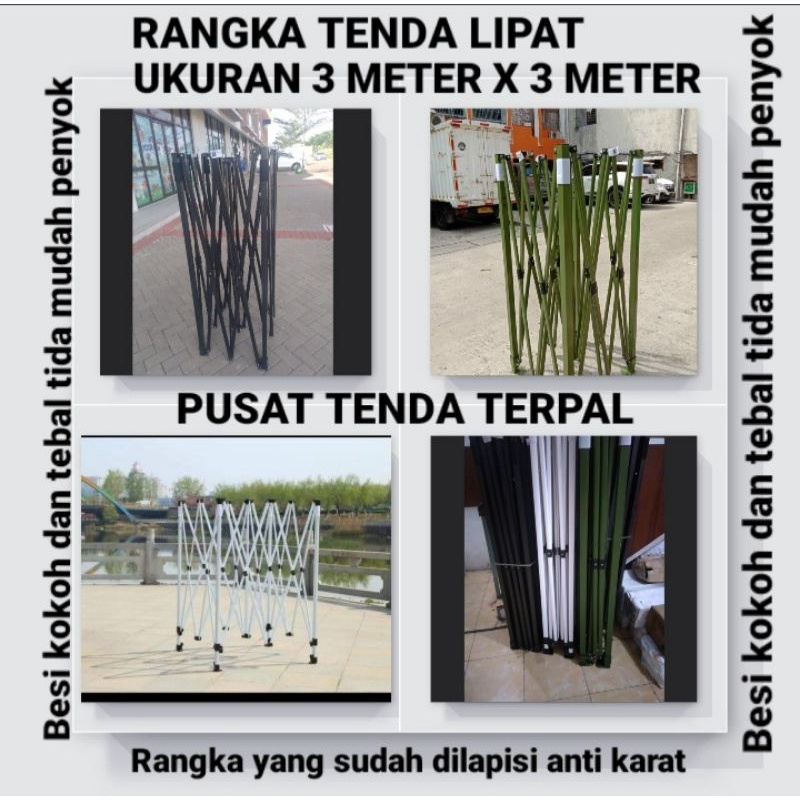 Jual Rangka tenda lipat premium ukuran 2x3 3x3 besi tebal sudah di ...