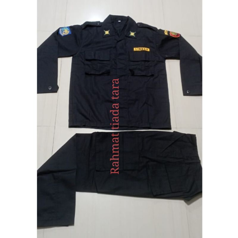 Jual SERAGAM PDL LINMAS HITAM,PDL LINMAS TERBARU | Shopee Indonesia