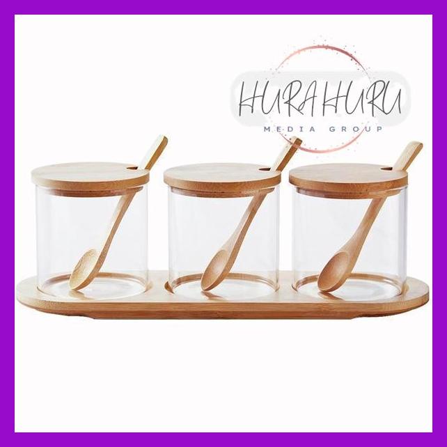 Jual Tempat Bumbu 3 Set Pcs - Tempat Gula Garam Merica 3 Jar - Toples ...