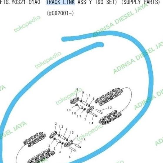 Jual 1 Set Kanan-Kiri Track Link Assy Excavator Pc-200 Komatsu | Shopee ...