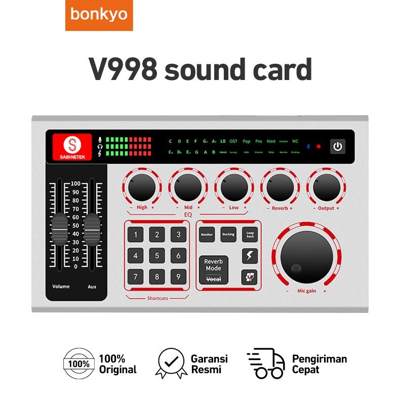 Jual Bonkyo V998 Sound Card Mikrofon Audio Antarmuka Audio Mixer Usb ...
