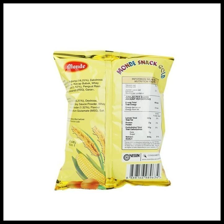 Jual Kkv Monde Snack Gold Snack Camilan Beras Rasa Gurih Dan Enak 60G ...