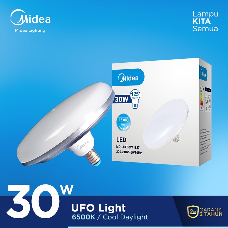 Jual Midea Lampu Led UFO 30 Watt Putih 6500K Cool Day Light | Shopee Indonesia