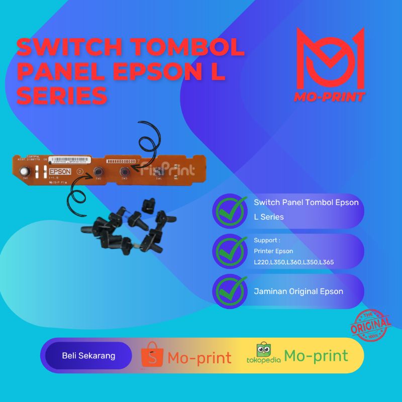 Jual Switch Panel Tombol Epson Bulat Ecotank L1110 L3110 L3150 L3210 ...