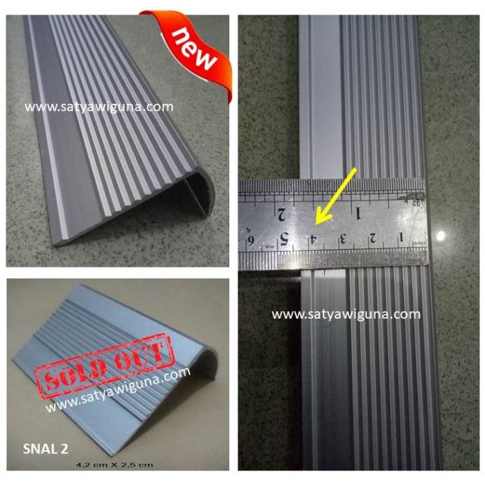 Jual Hamp Stair Nosing Alumunium / Step Nosing Alumunium / Antislip ...