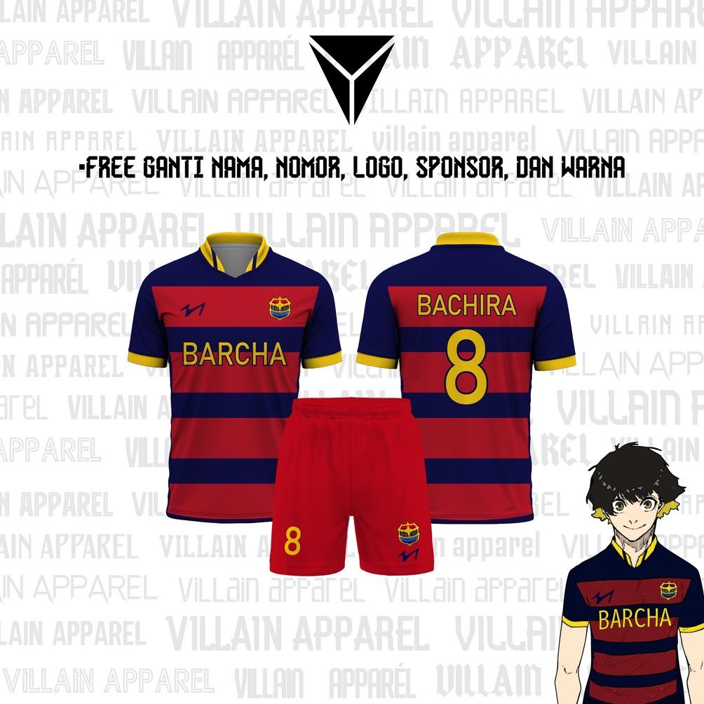 Jual 6,6 Jersey Futsal & Football Motif VL Replika Anime Fc Barcha Blue ...