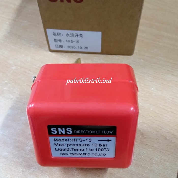 Jual Water flow level switch HFS 15 HFS15 1/2 inch brand SNS Pneumatic ...