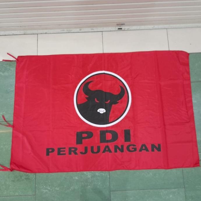 Jual Bendera Pdip Partai Pdi Perjuangan Ukuran Sedang 120X80Cm Isi ...