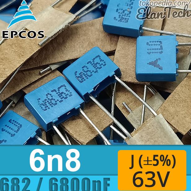 Jual Epcos 6n8 / 682 / 6800pF J 63V 6.8nF Capacitor Kapasitor Elan73c Juara | Shopee Indonesia