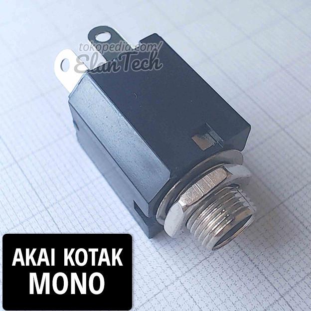 Jual Soket 6.35mm Mono Socket 1/4in Female Akai Toa Kontra Jack Elan73c ...