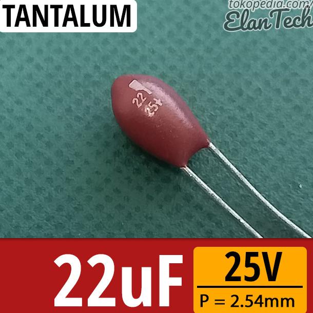 Jual Kapasitor Tantalum 22uF 25V / 226 Capacitor Elan73c Ayo Beli ...