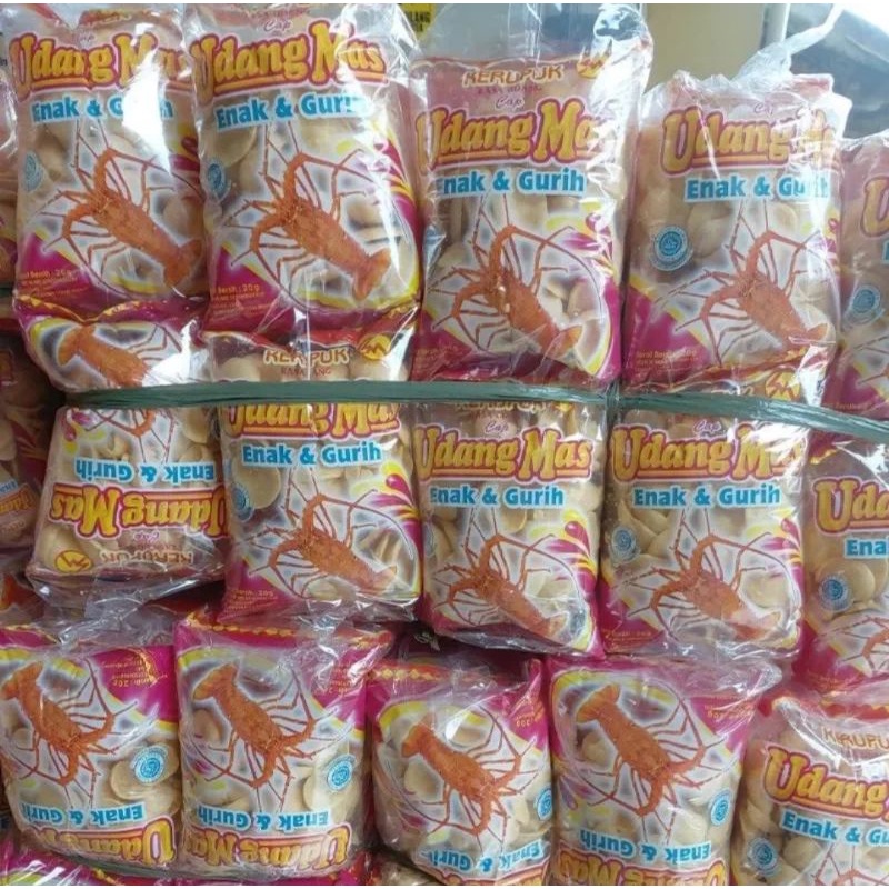 Jual Snack Kerupuk Cap Udang Mas SIAP MAKAN 1 Renceng isi 10 Bungkus ...