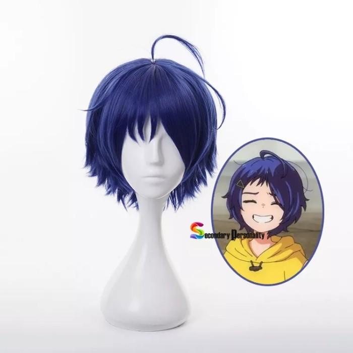 Jual Wig Cosplay Dark Blue Biru Tua Anime Wonder Egg Priority Ai Ohto ...