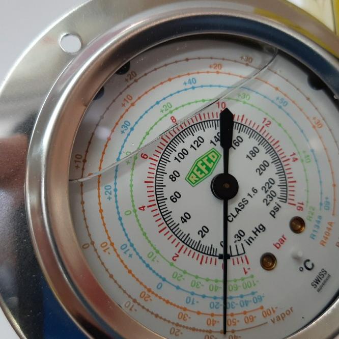 Jual Pressure Gauge Refco With Oil | Meteran Refco High Pressure Mr-205-Ds | Shopee Indonesia