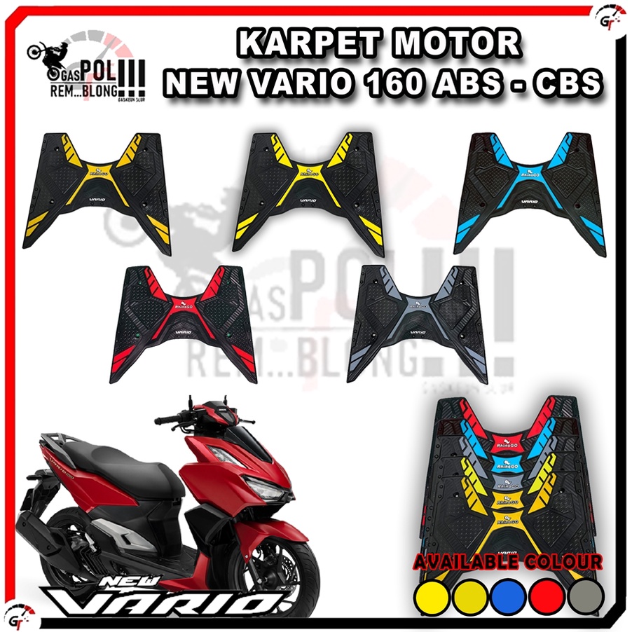 Jual KARPET VARIO 160 ABS CBS ISS BORDES PIJAKAN ALAS KAKI DEPAN HONDA V160 KARET RUBBER PNP ...