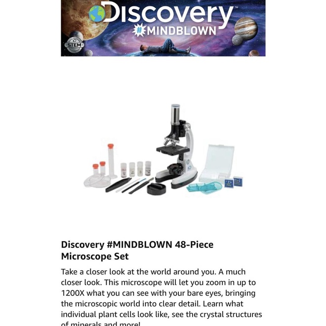 Jual Must Have!! Discovery #Mindblown Microscope Set 48-Piece With ...