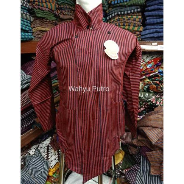 Jual Surjan Lurik Surjan Dewasa Baju Walisongo Pakaian Adat Jogja Lurik Atbm | Shopee Indonesia