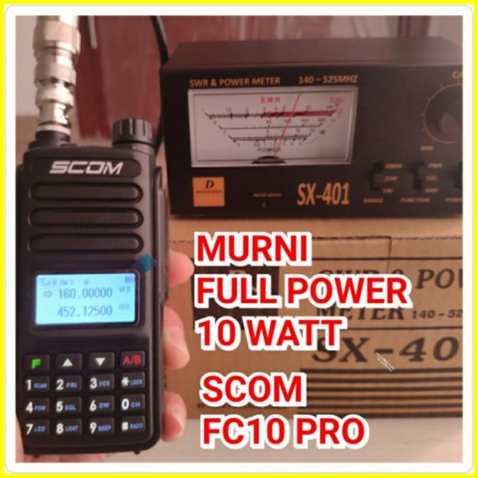 Jual HT SCOM FC10 PRO HT FULL POWER 10 watt dual band vhf uhf | Shopee Indonesia