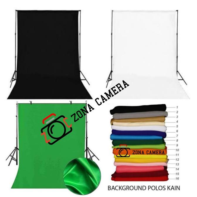 Jual Background Stand + Kain Backdrop Foto Studio Layar Proyektor Photo ...