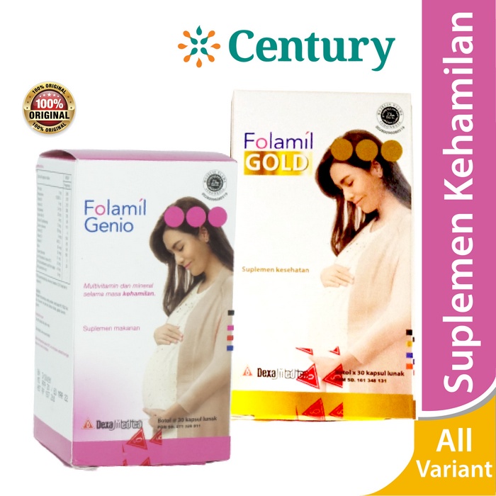 Jual Folamil Genio - Folamil Gold 30 Kapsul/Suplemen/DHA/Multivitamin ...