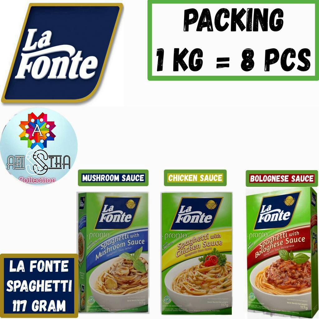 Jual La Fonte Spaghetti Instan 117 Gram - Bolognese Sauce - Mushroom ...